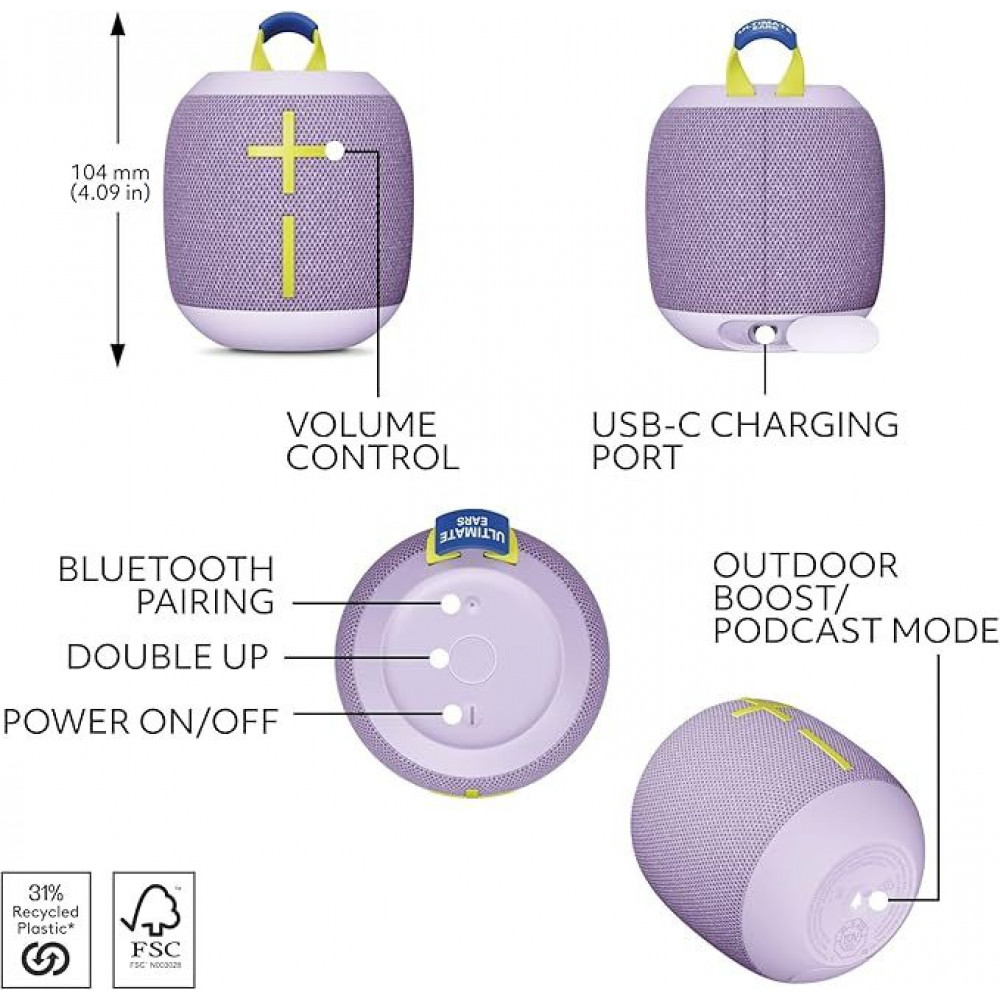 Dealmonday | Logitech Ultimate Ears WONDERBOOM 4 - Lilac