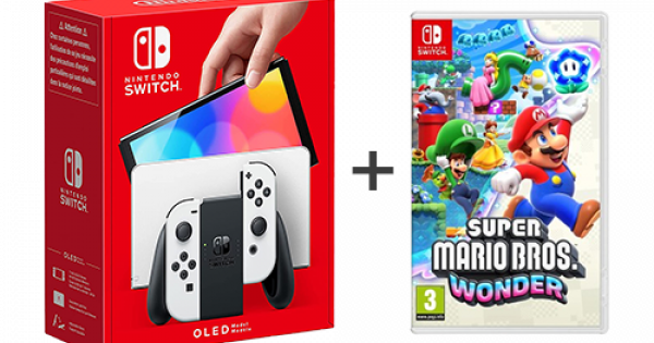 Dealmonday | Nintendo Switch OLED Super Mario Bros. Wonder Bundle - White